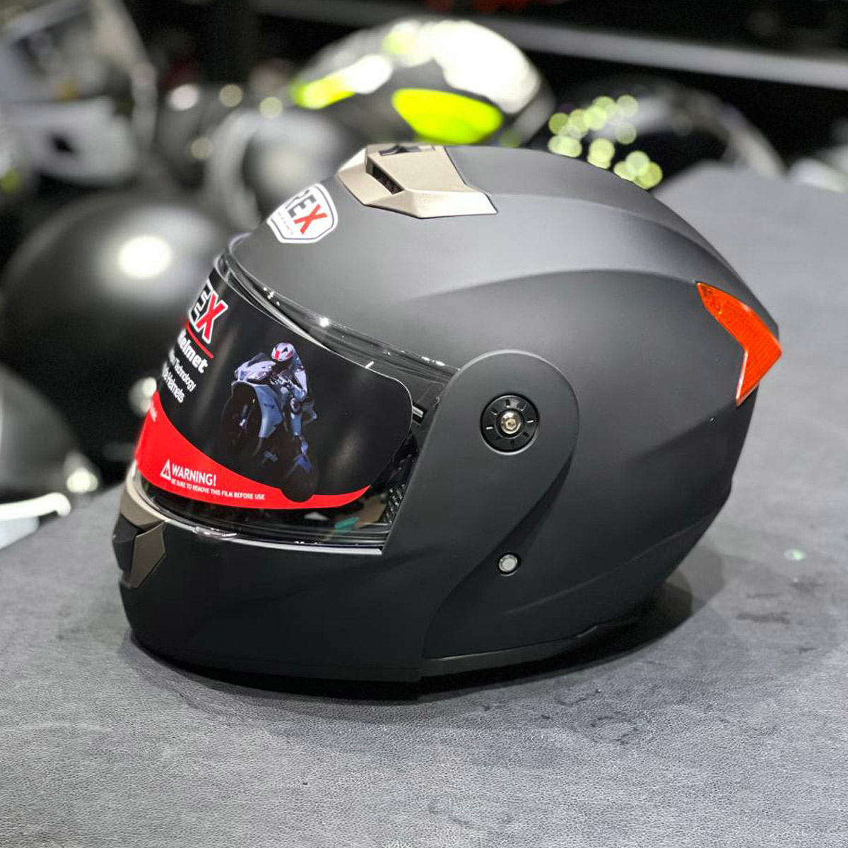 REX Helmets 963 Flip Up Matt Black - KMX Helmets