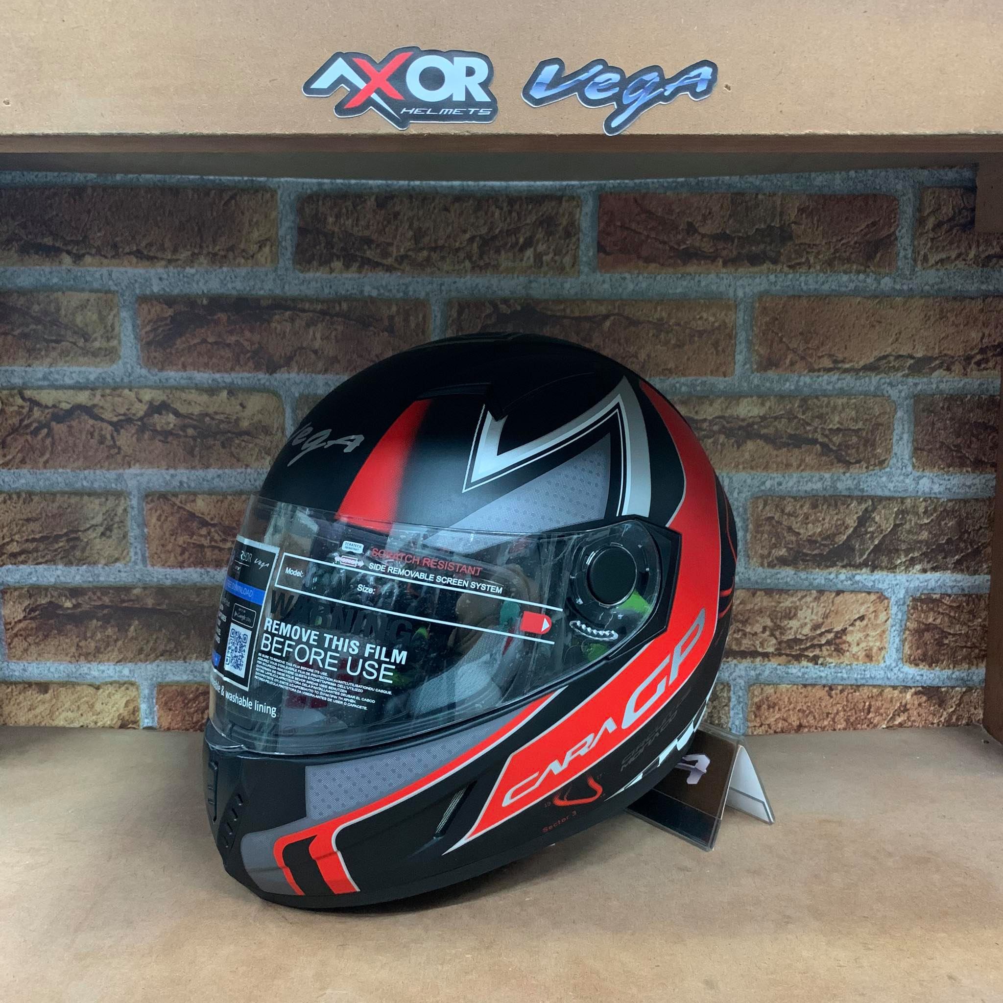 VEGA Helmets Model CARA GP Matt Red - KMX Helmets