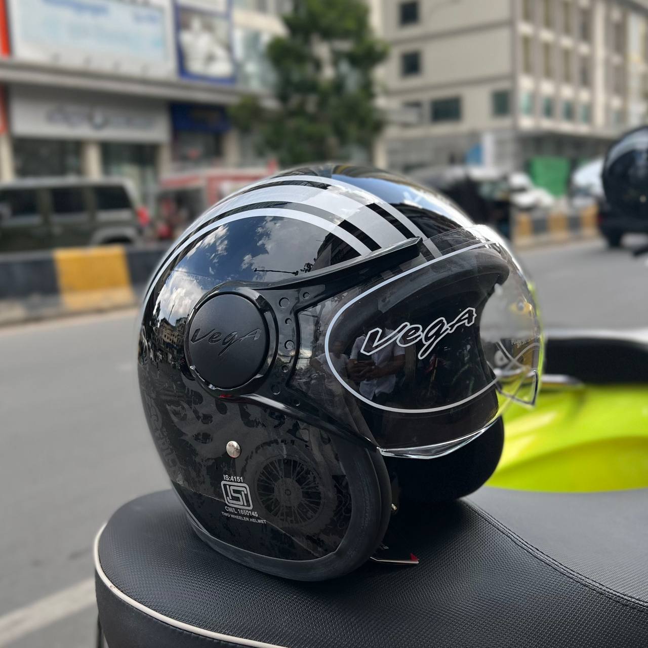 VEGA Helmets Model JET Gloss Black Gray - KMX Helmets