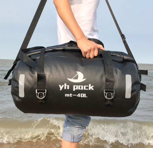 YH Pock Motorcycle Tail bags 40L Black - KMX Helmets