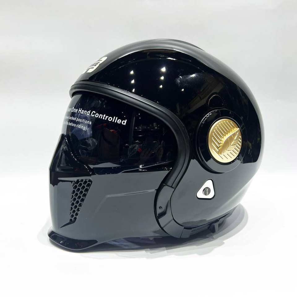 QIKE Helmets Model 622 Gloss Black - KMX Helmets